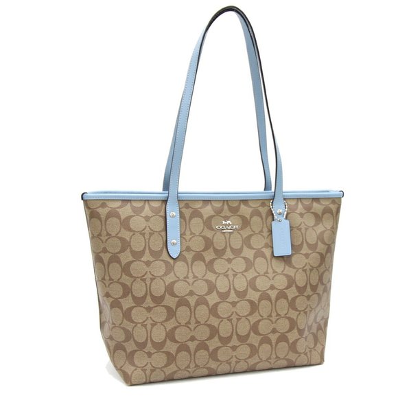 OTHERS | Bags | Coach Tote Bag Signature City Zip Top F58292 Beige ...